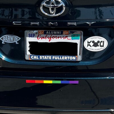 LGBT Gay Pride Rainbow Flag Car Vinyl Decal or Magnet Outdoor Window ...