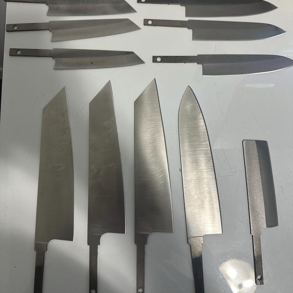 Japanese Hidden Tang Wakizashi Blade, Long Tanto Knife Blank, N690 ...