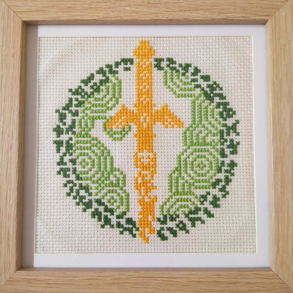 Zelda Cross Stitch Pattern, Tears of the Kingdom Master Sword Digital Download Pattern, Zelda ...