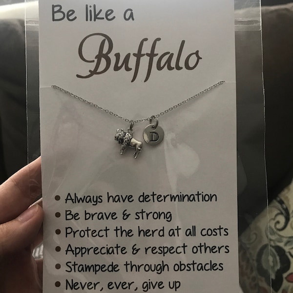 Animal Jewelry: Inspirational "be Like a Buffalo" Card W/ 3D Antique ...