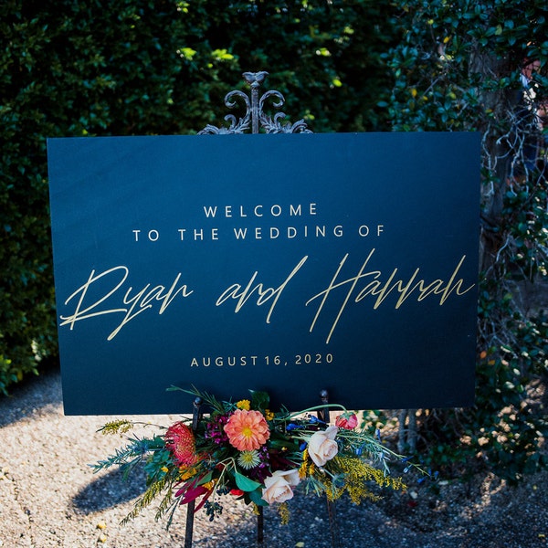 Wedding Sign Decal Welcome Sign Sticker Wedding Signage Decor ...