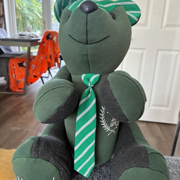 School Uniform Memory Bear – Keepsake Teddy With Embroidered Name - Etsy UK