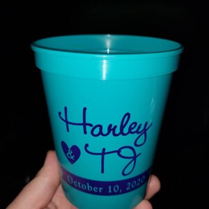 Wedding Favor Cups Wedding Cups Plastic Cups Stadium Cups - Etsy