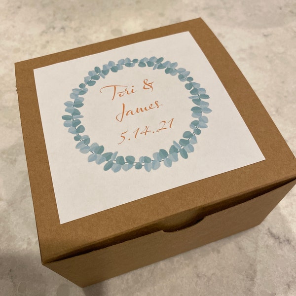 Set of 25- 5x5x3 Inch Kraft Gift Boxes - Paper Boxes, Wedding Favor ...