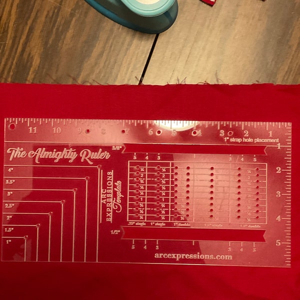 The Almighty Ruler! Corner Cutting, Zipper Guide, Rivet Marking, Multi ...