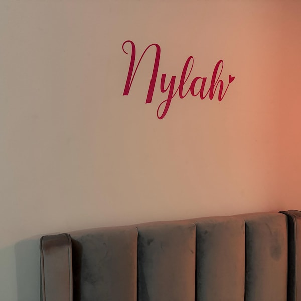 Line Name Wall Decal / Personalized Modern Name Wall Sign - Line Name ...