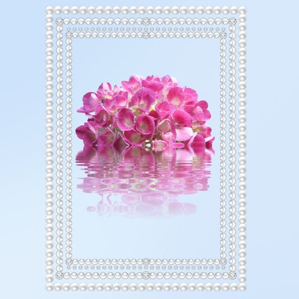 Amazing Pearl Frame Clipart: 5 Colors Luxury Pearl Overlays Vintage ...