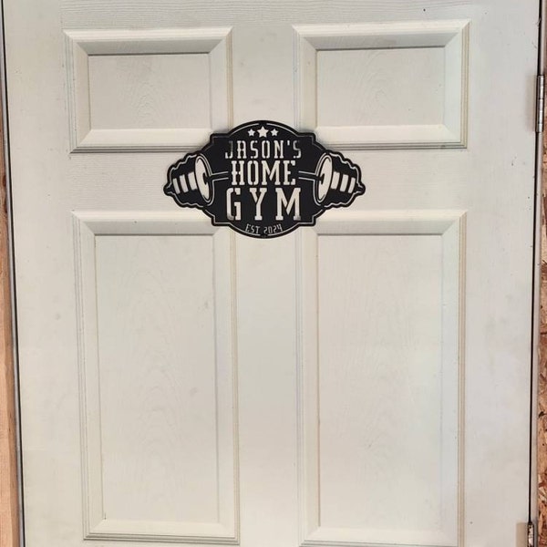 Personalized Gym Metal Sign, Gym Sign, Gym Wall Decal, Workout Room ...