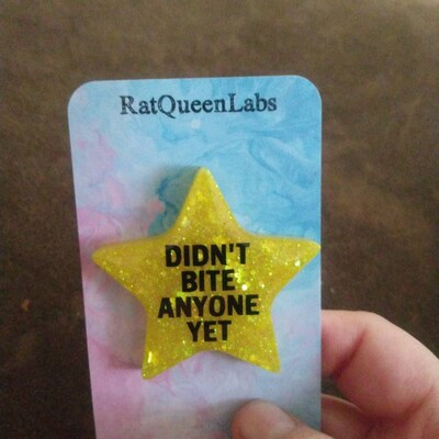 Gold Star Custom Resin Pins, Novelty Pins, Custom Text Pins, Quirky ...