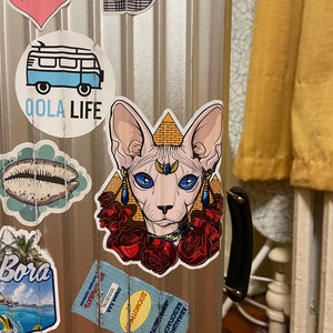 Bastet Egyptian Cat Goddess Sticker Sekhmet Sticker Ancient Egypt ...