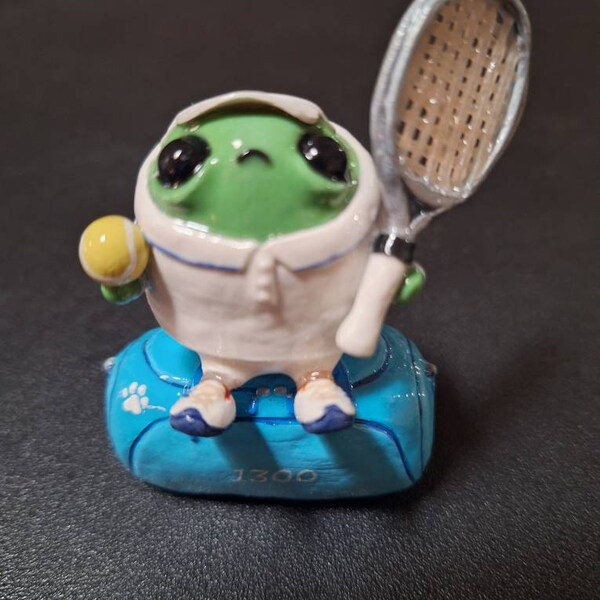 Babushka Frog Keychain, Cute Polymer Clay Figurine, Polymer Clay ...