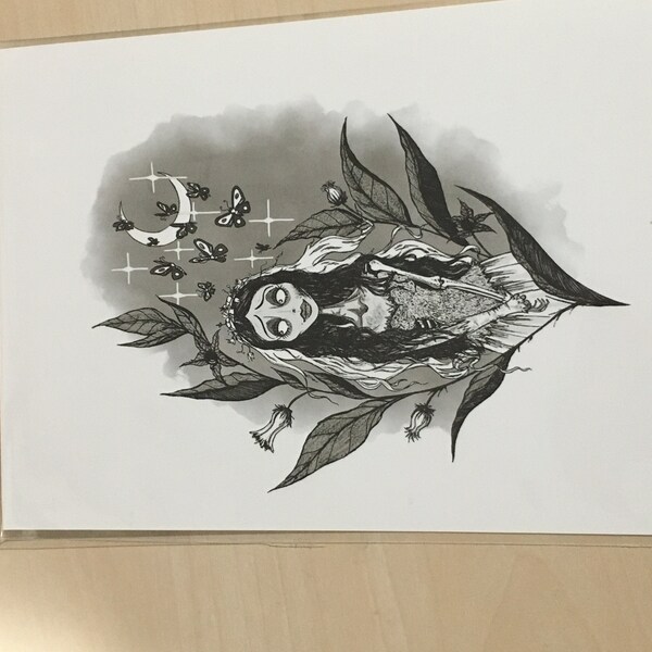The Corpse Bride Emily Tim Burton Wall Decor Fine Art Print - Etsy