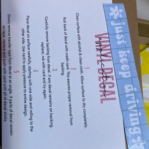 Just Keep Driving Car Mirror Decal, Car Mirror Sticker, Rear View ...