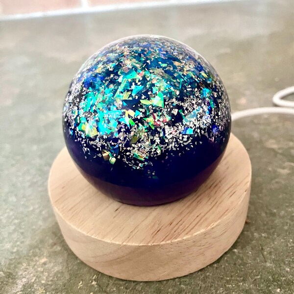 Reflections Effect Waterblue Sphere Cremation Urn, Memorial Ashes ...