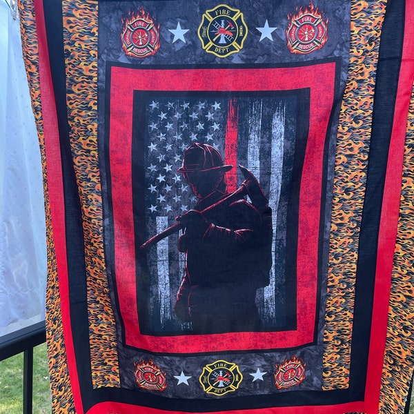 23.5" X 43" Panel Firefighters Fireman Firefighting Fire Station Flag ...
