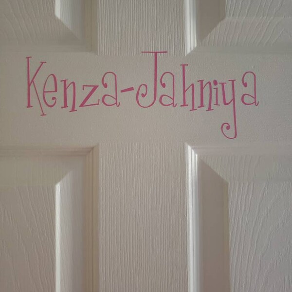 Girl Name for Bedroom Door PERSONALIZED Vinyl Wall Decal - Etsy