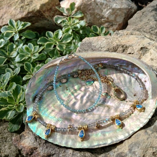 Ethiopian Welo Opal 5mm Gold Bracelet 14K Solid Gemstone His/her ...