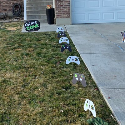 Game Zone Shaped Lawn Decorations Outdoor Yard Decorations - Etsy