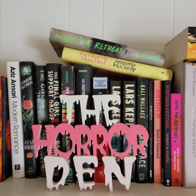 The Horror Den Wall Sign Door Sign Shelf Art, Movie Room Display Gift ...