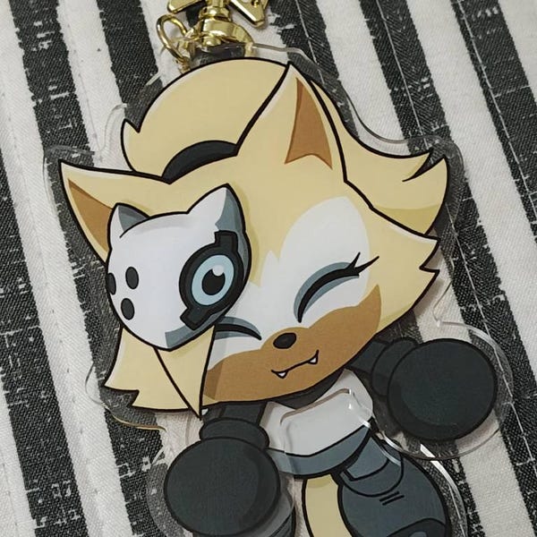 Sonic and Friends Dangling Acrylic Keychain: IDW Surge, Kit, Tangle ...