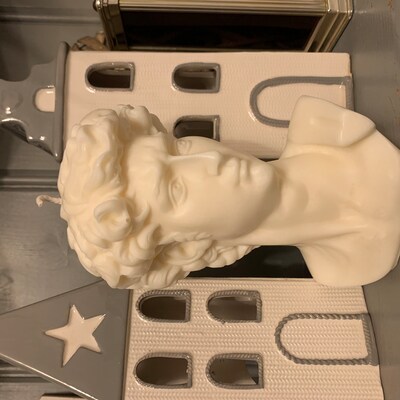 Large and Small David Head Bust Michelangelo Sculpture Fragranced Soy ...