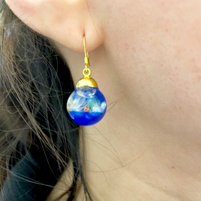 Lemon Earrings, Lemon Dangle Earrings, Fruit Stud Earrings, Food ...