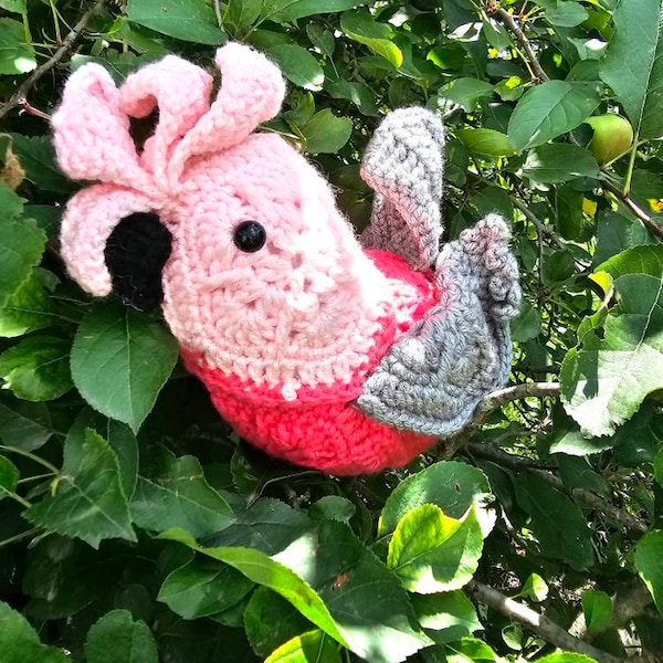 African Flower Galah Crochet Pattern: Gazza Mini Bird (PDF Digital ...