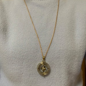 Gold Gyroscope Sacred Geometry Spinner Pendant Necklace - Etsy