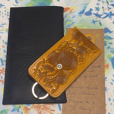 Red Leather Key Holder. Long Key Holder. Red Paisley Key - Etsy