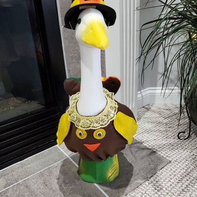 Turkey Goose Outfit. Size Large for Cement or Plastic Goose. With ...