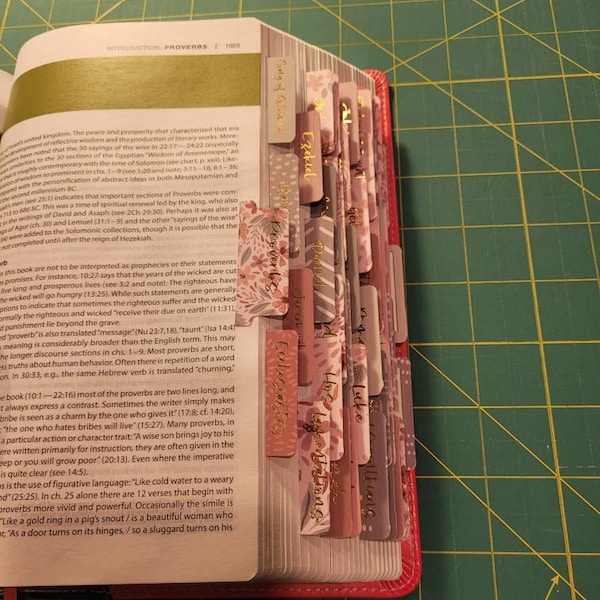 Bible Book Tabs | Pretty Bible Tabs | Bible Index Tabs | Tabs for Your ...