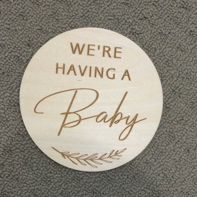 We're Having A Baby Sign Pregnancy Announcement Wooden - Etsy