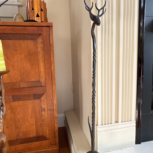 Stag Fire Poker / Blacksmith Fire Pit Tool / Hand Forged - Etsy