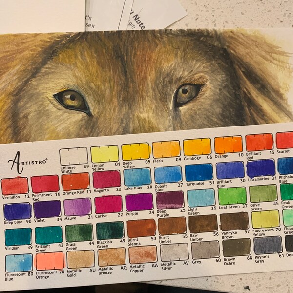 Artistro Watercolor Paint Set, 48 Vivid Colors in Portable Box - Etsy