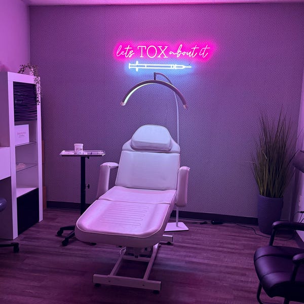 Lets TOX About It, Neon Lights Signs, Botox Sign, Botox Neon Sign, Med ...