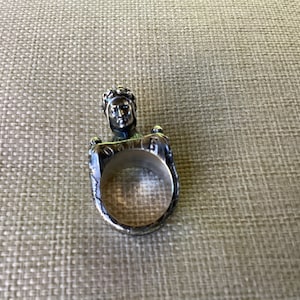 Bat Ring With Ruby Low Bezel Gothic Ring Gothic Jewelry Unisex Handmade ...