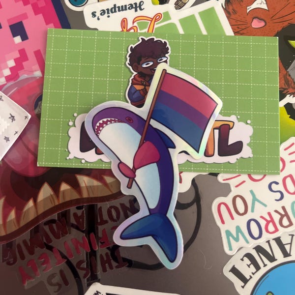 Holographic Blahaj Pride Stickers Full Set (14 Pcs) - Etsy