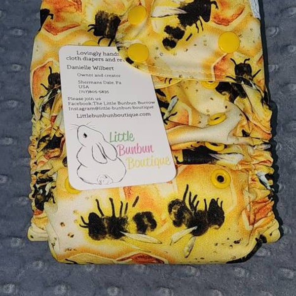 Mushrooms & Daisies LBB OS Ai3 Cloth Diaper Onesize AWJ Inner Handmade ...