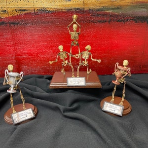 Gold/silver/bronze Tombstone Trophy Winner Halloween Skeleton Party ...