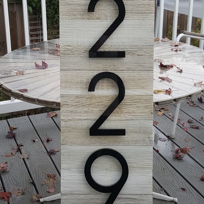8 Inch Modern House Numbers Address Sign Black Door Numbers A8 - Etsy