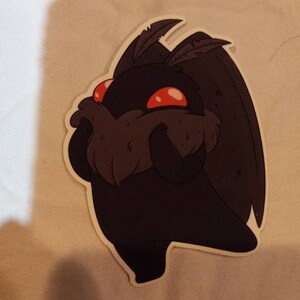 Cute Baby Mothman Cryptid Sticker Fullbody || Boba Mothman Series - Etsy