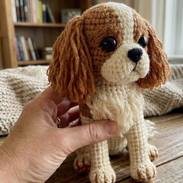 Realistic Cavalier King Charles Spaniel Amigurumi Pattern • Crochet Dog ...