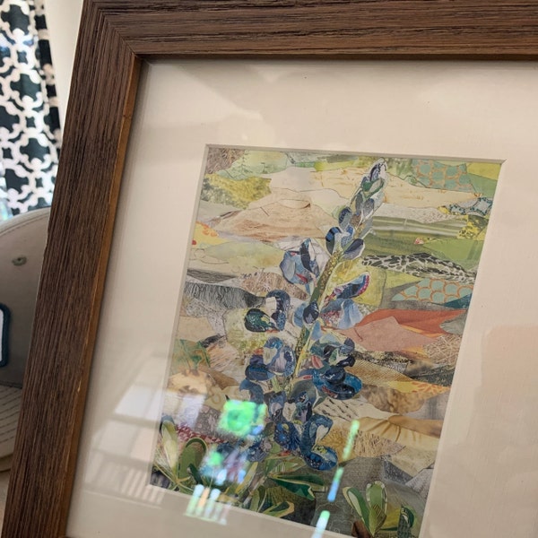 Texas Bluebonnet Collage Wall Art Print, Texas Hill Country, State ...