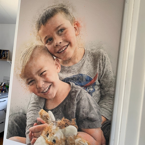 Daddy Portrait Custom Dad Drawing Fathers Day Portrait Family Portrait ...