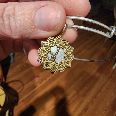 Alex and Ani M Initial Bangle Bracelet, Rafaelian Silver/gold, or Silver Retired and Rare ...