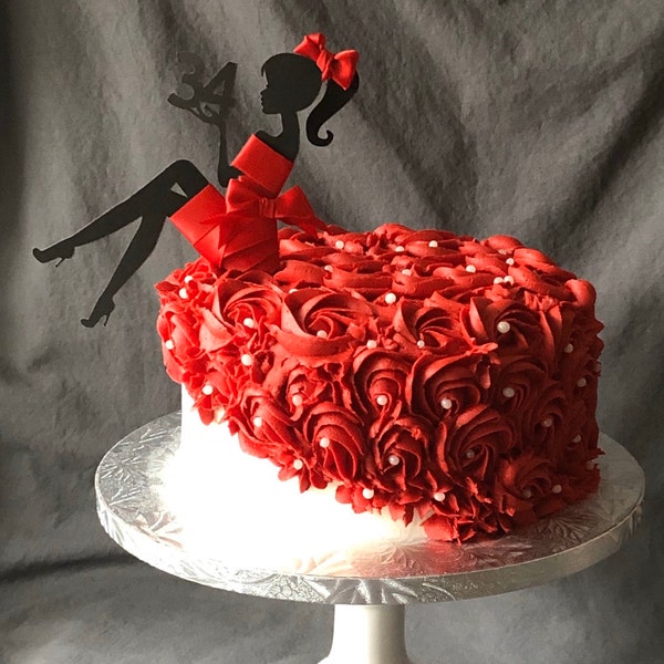 Sitting Girl Cake Topper Svg, Vector Cut File for Cutting Machines, EPS ...