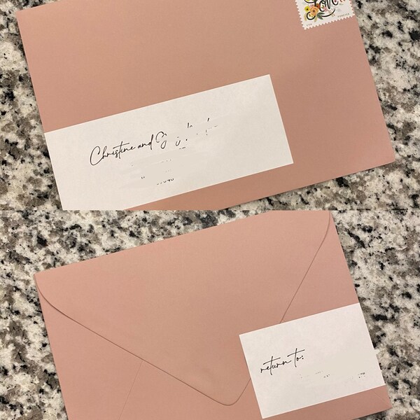 25 Rose Pink A7 Envelopes or A1 Envelopes, Dusty Pink Envelope, Pointed ...