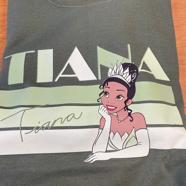 Retro Disney Princess Tiana Sweatshirt, Disney Princess Sweatshirt ...