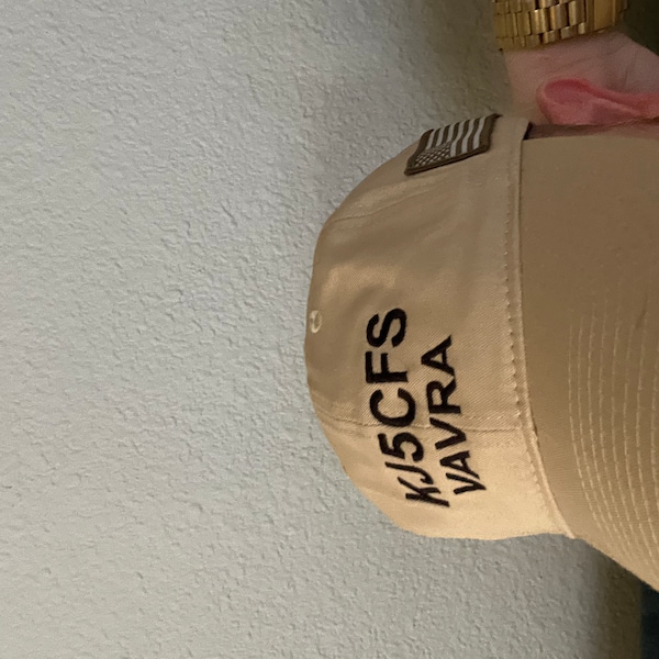 Embroidered Call Sign and Name Amateur Radio Operator Patriotic Hat ...