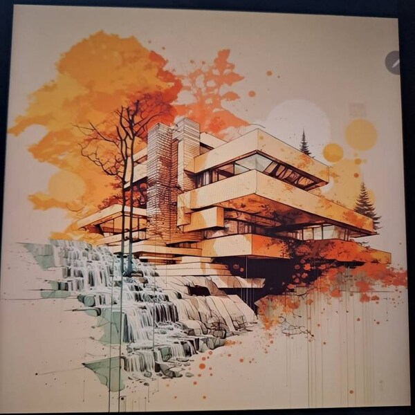 Falling Water Art on Canvas, Canvas Print - Etsy